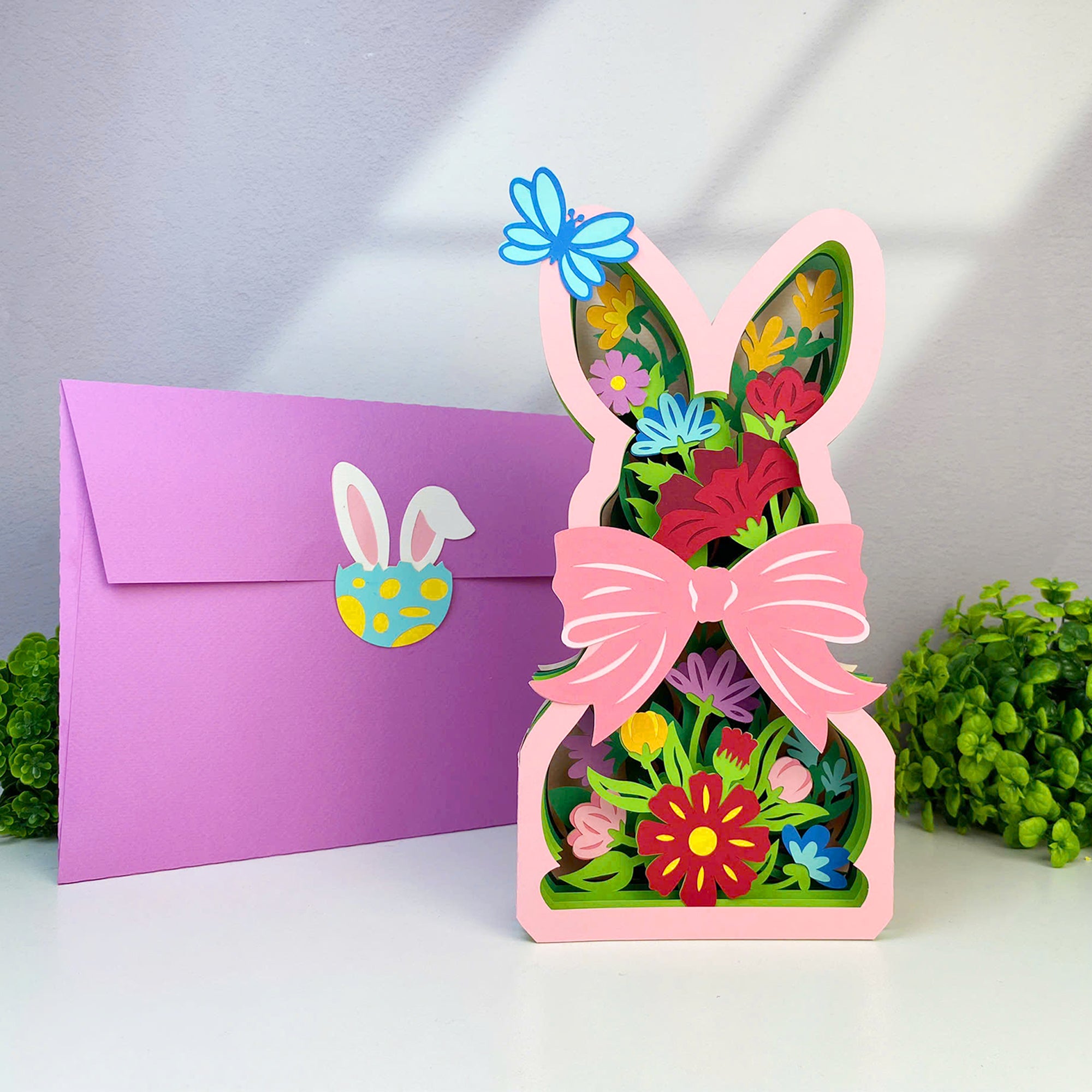 Easter Bunny – 3D Pop-Up Card SVG for Cricut – Vektor Kraft LLC